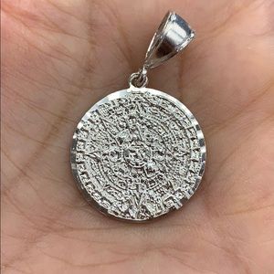 Jewelry | New Solid Silver Aztec Sun Calendar Pendant | Poshmark